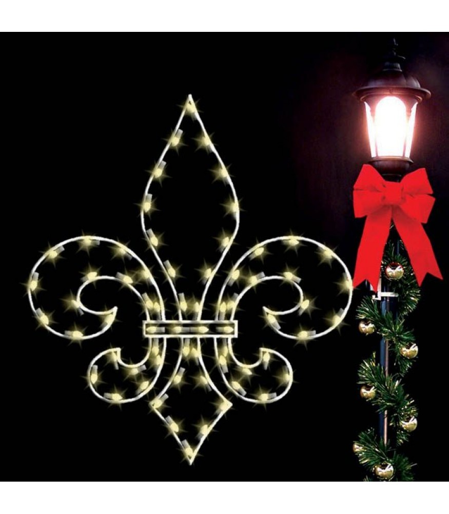 5' Silhouette Deluxe Fleur De Lis | All American Christmas Co