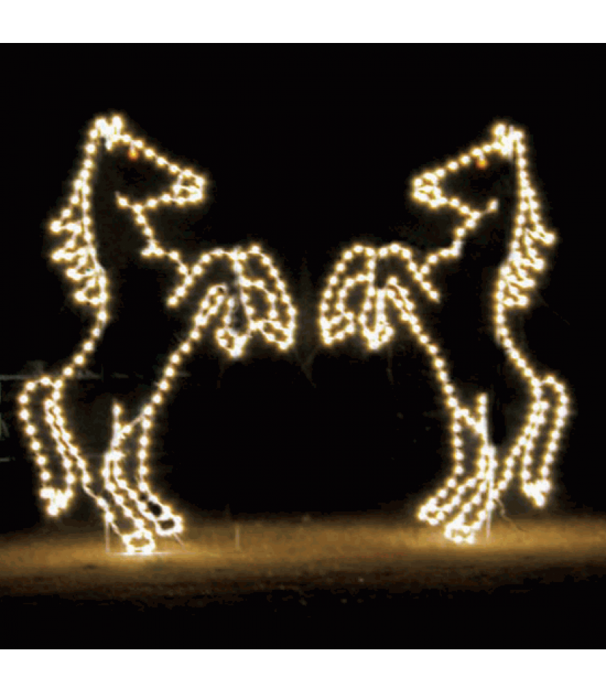 9' Rearing Horses | All American Christmas Co
