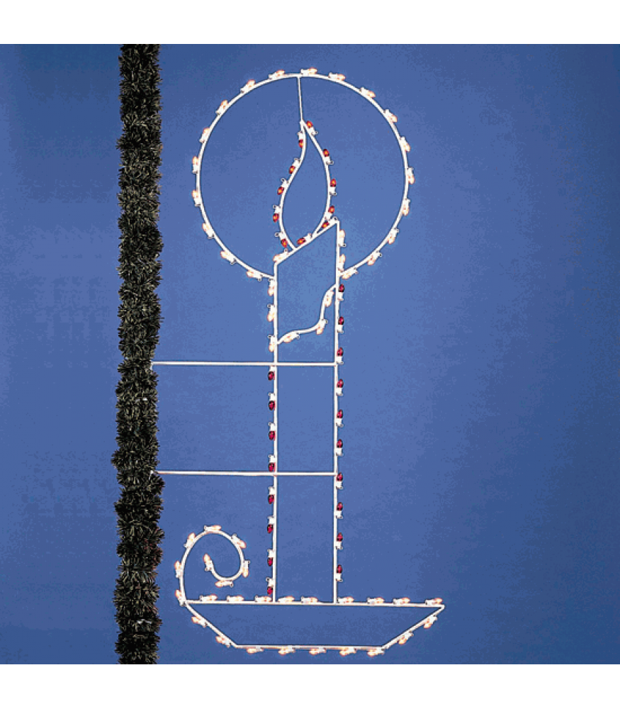 Pole Mount Candle with Halo | All American Christmas Co