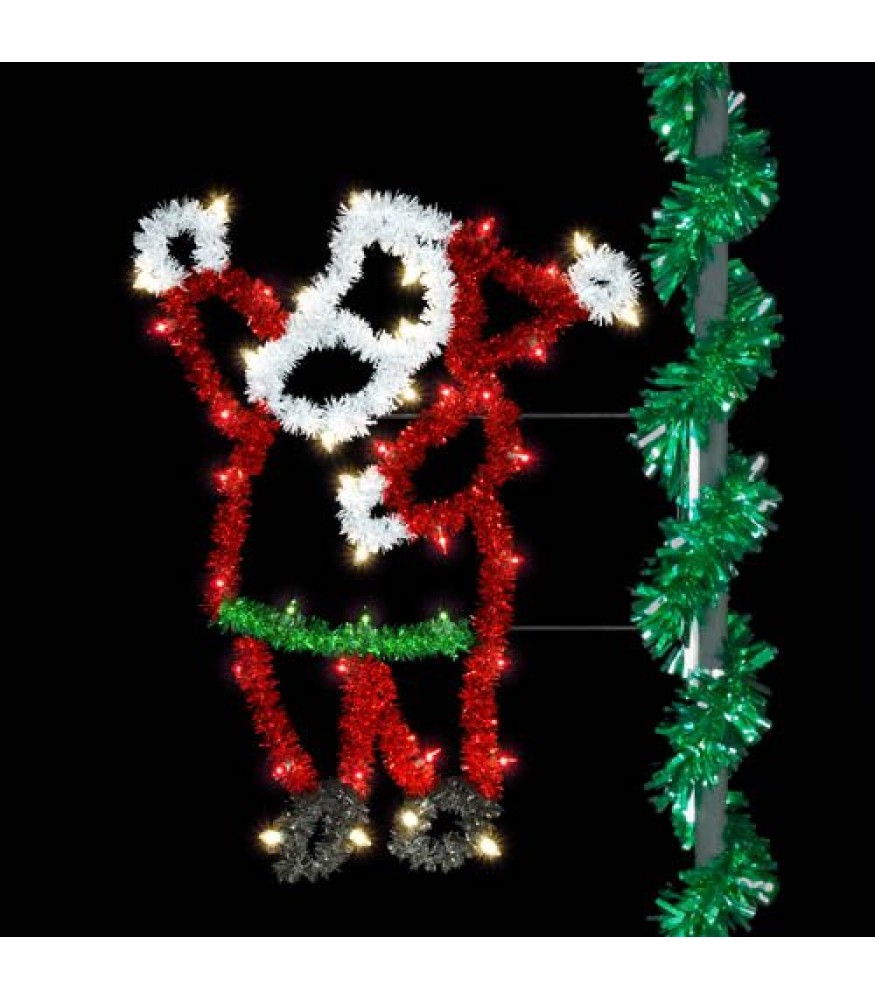 5' Santa Pole Display | All American Christmas Co